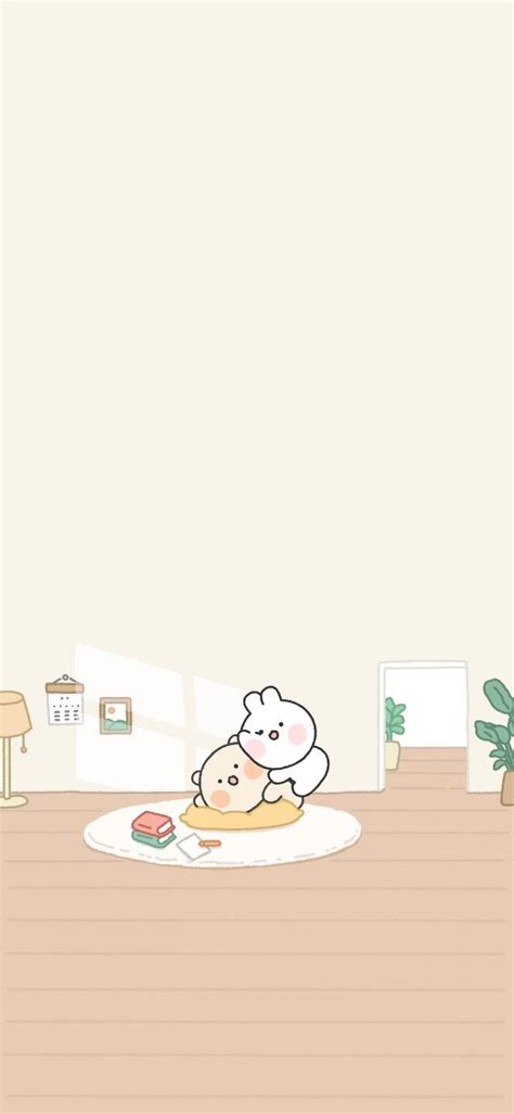 곰돌찡 토끼찡 Kawaii Wallpaper Grid Wallpaper Wallpaper