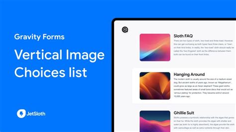 Tutorial 🎉 Using Image Choices To List Radio Buttons Vertically With