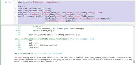 Bug Crserror During Execution Of Task Exporttotiff The Epsg Code Is Unknown Proj Proj