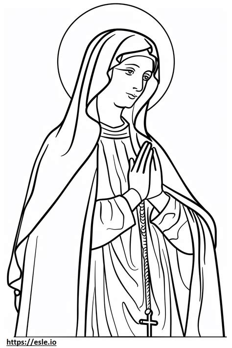 Notre Dame De Lourdes Coloriage