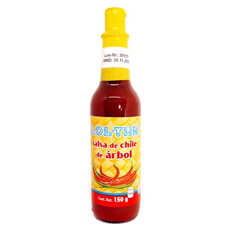 Salsa Chile De Árbol Lol Tun Botella 140 Ml Mex Al Gmbh Onlineshop