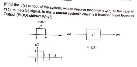 solved find the y t output of the system whose impulse