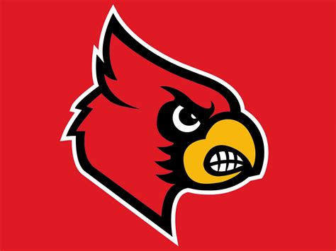 Download Louisville Cardinals Logo Red Background Wallpaper