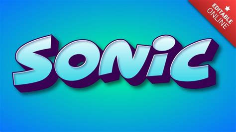 Sonic Cartoon Font Text Effect Generator