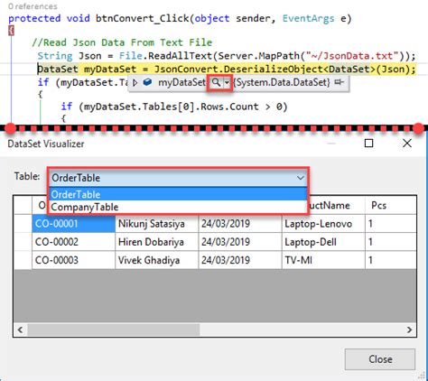 Convert Json To Datatabledataset In C Codingvila