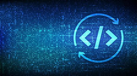 Devops Icono Hecho Con Binario Código ágil Desarrollo Y Mejoramiento Software Ingeniería