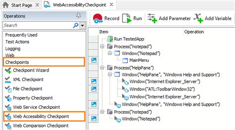 Creating Web Accessibility Checkpoints Testcomplete Documentation