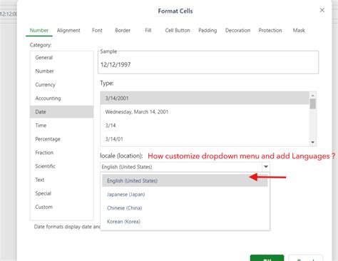 how set new date time format for custom language spreadjs spreadjs