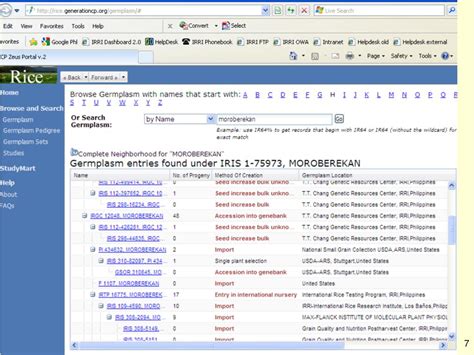 ppt identifying germplasm samples in multi user databases powerpoint