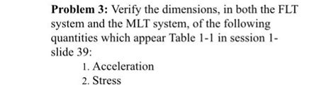 solved problem 3 verify the dimensions in both the flt