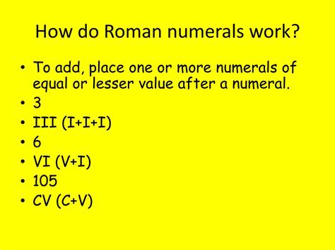 PPT Roman Numerals PowerPoint Presentation Free Download ID 4194290