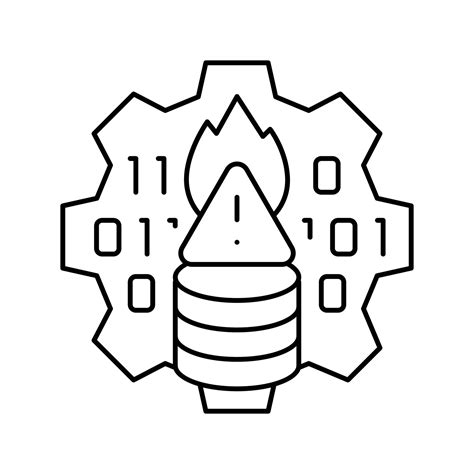 Technological Crisis Line Icon Vector Illustration 21142975 Vector Art