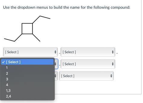 Solved Use The Dropdown Menus To Build The Name For The Chegg Com