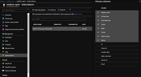 How To Reference A Deployed Azure Api Managements Subscription Keys