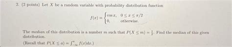 solved 2 2 points let x be a random variable with
