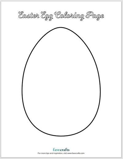 Plain Easter Egg Coloring Page