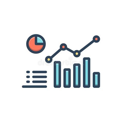 Color Illustration Icon For Analysis Dashboard And Chart Stock Illustration Illustration Of