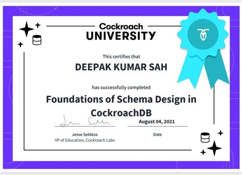 deepak kumar sah on linkedin completed foundations of schema design in