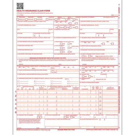 Cms 1500 Claim Forms