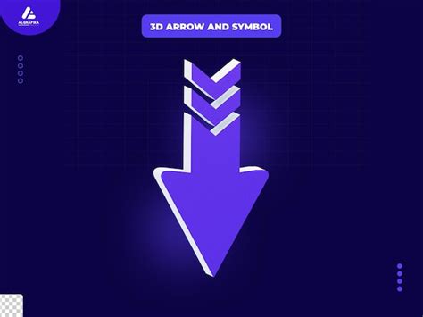 Premium Psd Speed Arrow Down 3d Icon