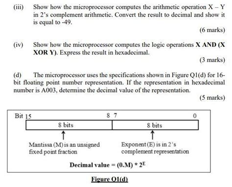Solved Question A Microprocessor Uses Bit For Integer Chegg Com