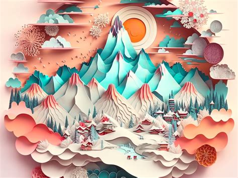 剪纸风格插画 羊焖焖 站酷zcool