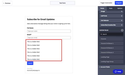 Add Hidden Fields To ActiveCampaign Forms Attributer
