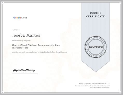Course Completed GCP Fundamentals Core Infrastructure Otzarri Net