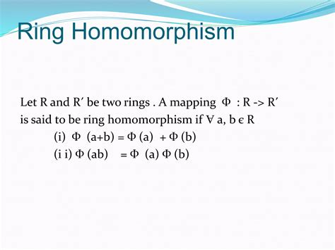 Ring Homomorphism Pptx