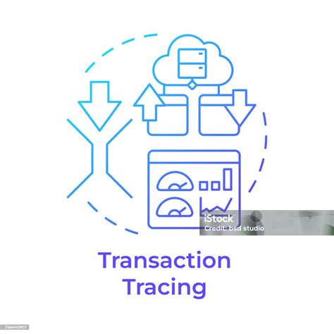 Transaction Tracing Blue Gradient Concept Icon Stock Illustration Download Image Now