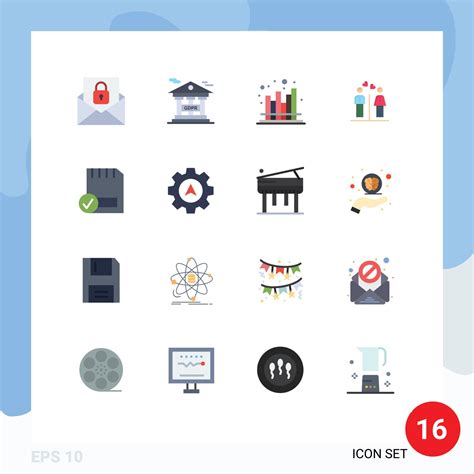 16 Universal Flat Colors Set For Web And Mobile Applications Girl Couple Business Women Modern