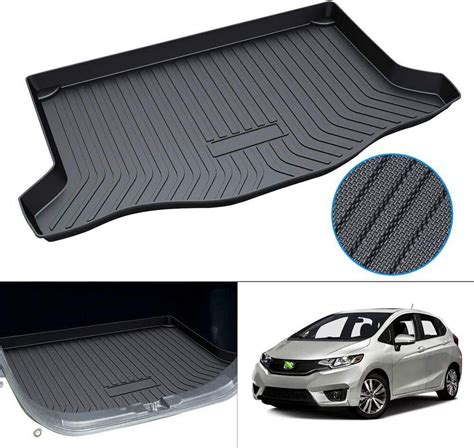 Black Tpo Trunk Liner Cargo Mats For 2015 2020 Honda Fit All Weather
