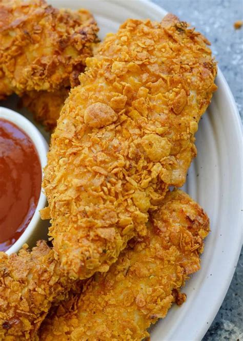 Chicken Strips With Crushed Chips Crushed Chips Crusted Chicken