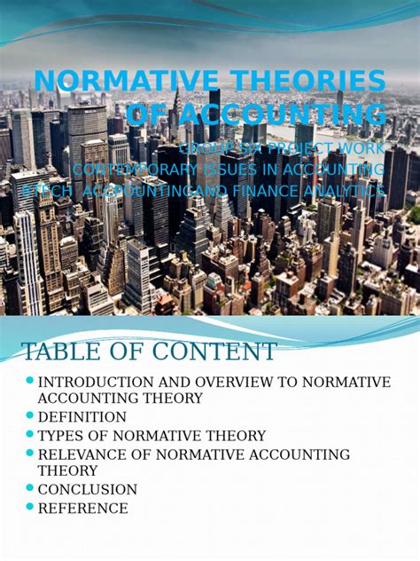 Normative Theories Of Accounting Pdf