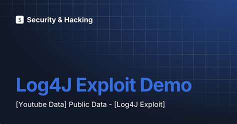 Log4j Exploit Demo Security And Hacking