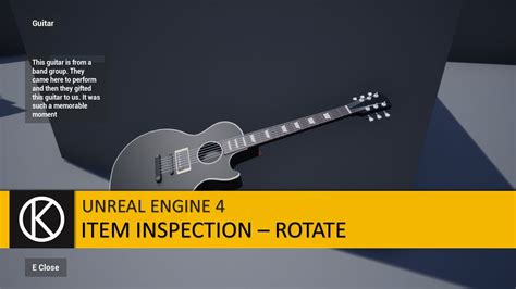 Unreal Engine 4 Item Inspection Part 2 Rotate Youtube