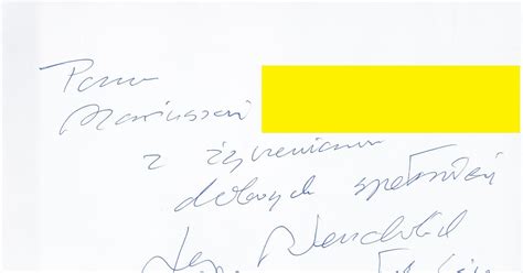 Autografy Mariu Jerzy Wenderlich