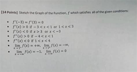 solved [14 points] sketch the graph of the function f which