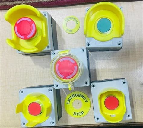 Waterproof Spst Emergency Stop Push Button With Enclosure Plastic At
