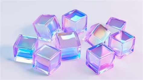 In The Background A 3d Render Displays Abstract Geometric Blocks Stock Illustration