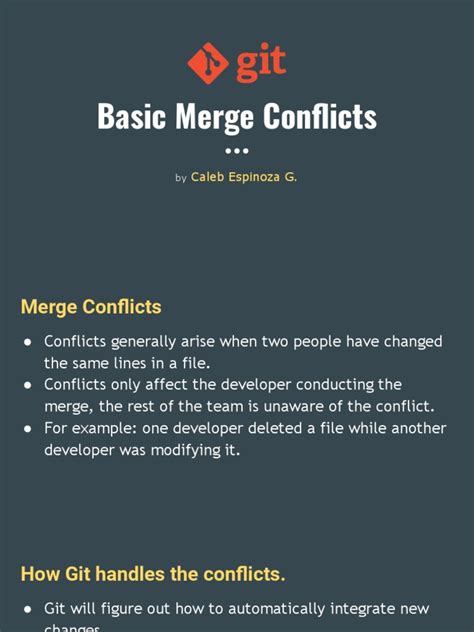 git merge conflicts pdf computing software