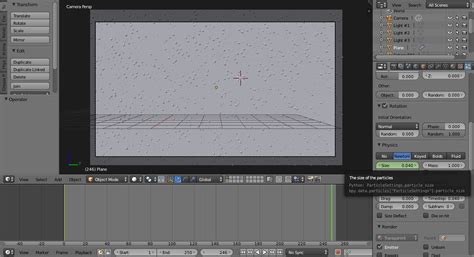 Animation How To Animate Particle Size Newtonian Physics Blender