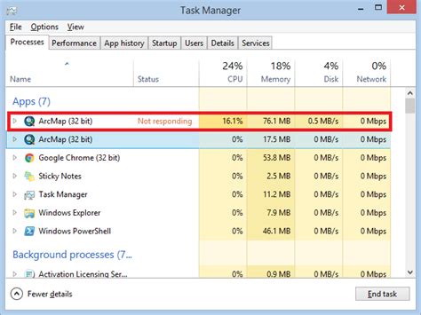Arcgis Desktop Killing The Correct ArcMap Process From Windows Task Manager Geographic
