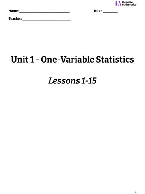 Unit1workbook Pdf Mean Outlier