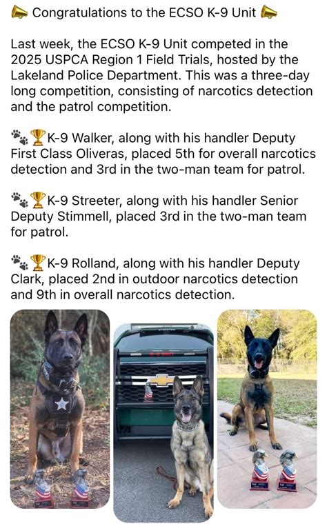 Great Job Ecso K 9s 👏🏼👏🏼 Bridgette Myers Jensen