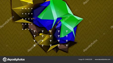 Vector Triangular 3d Geometric Shapes Background Modern Poster Design