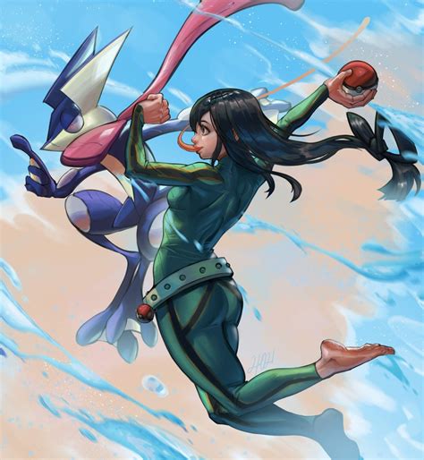Tsuyu And Her Greninja By Bobsummoner R Churchoffroppy