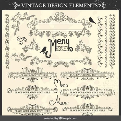 Ornamental Menu Elements Eps Ai Vector Uidownload Ornamental Menu Elements Eps Ai Vector Uidownload
