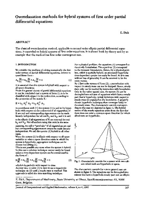 Pdf Overrelaxation Methods For Hybrid Systems Of First Order Partial Differential Equations