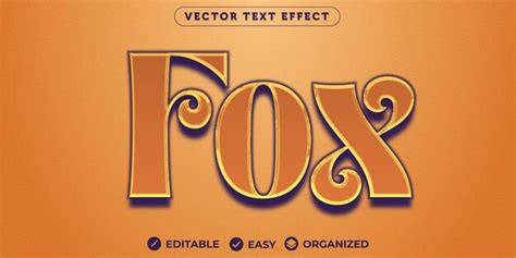 Premium Vector Fox Text Effectfully Editable Font Text Effect